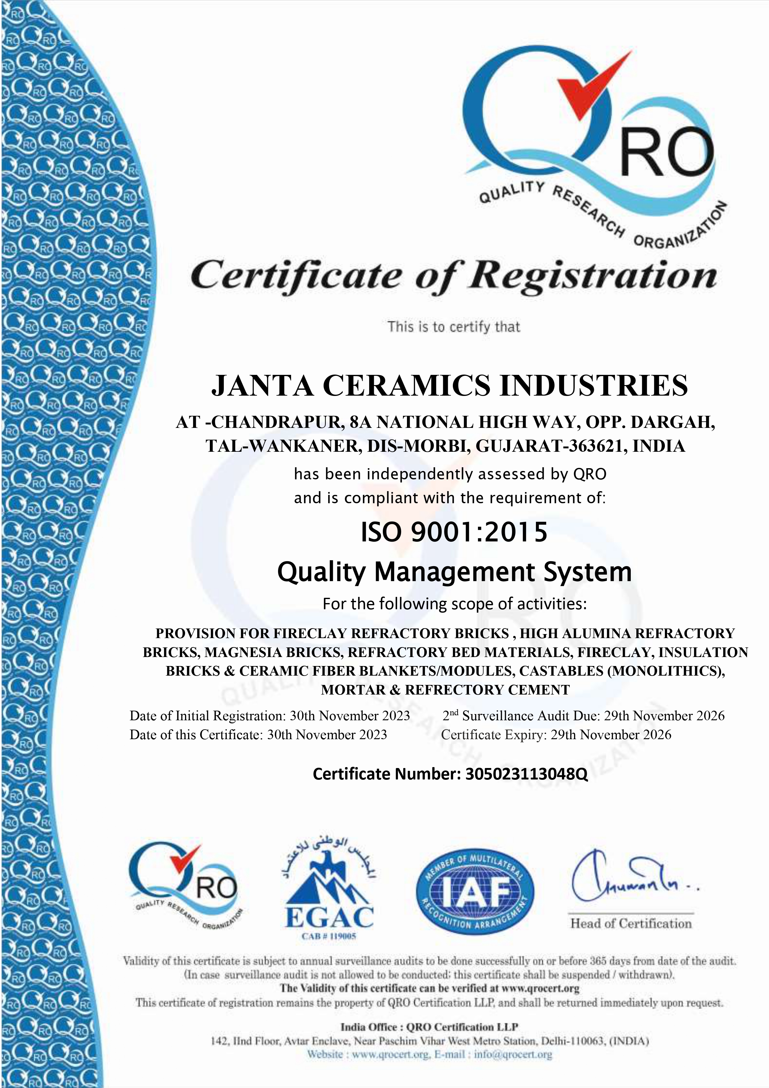 JANTA REFRACTORY